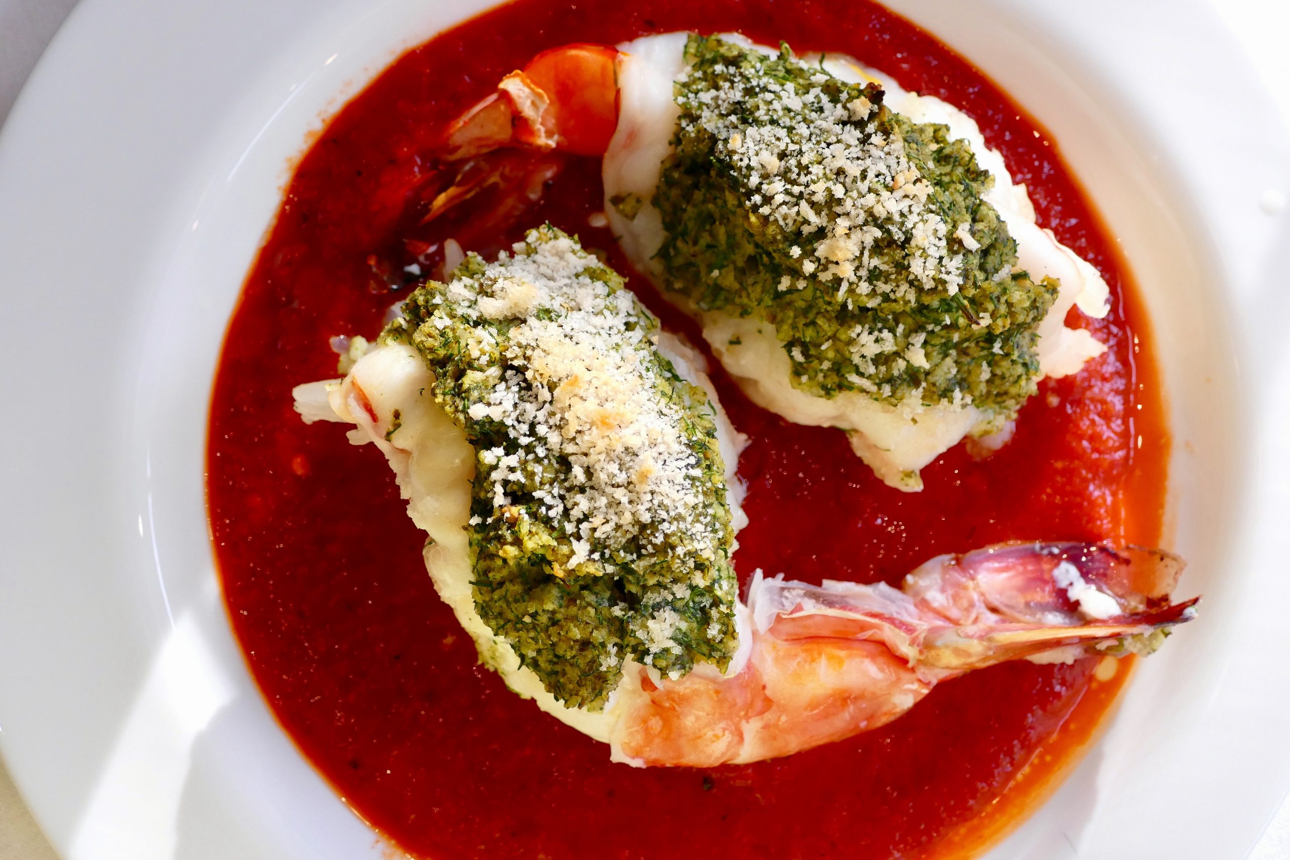 Crevettes géantes farcies sur coulis de poivrons rôtis – UNE MÈRE POULE ...