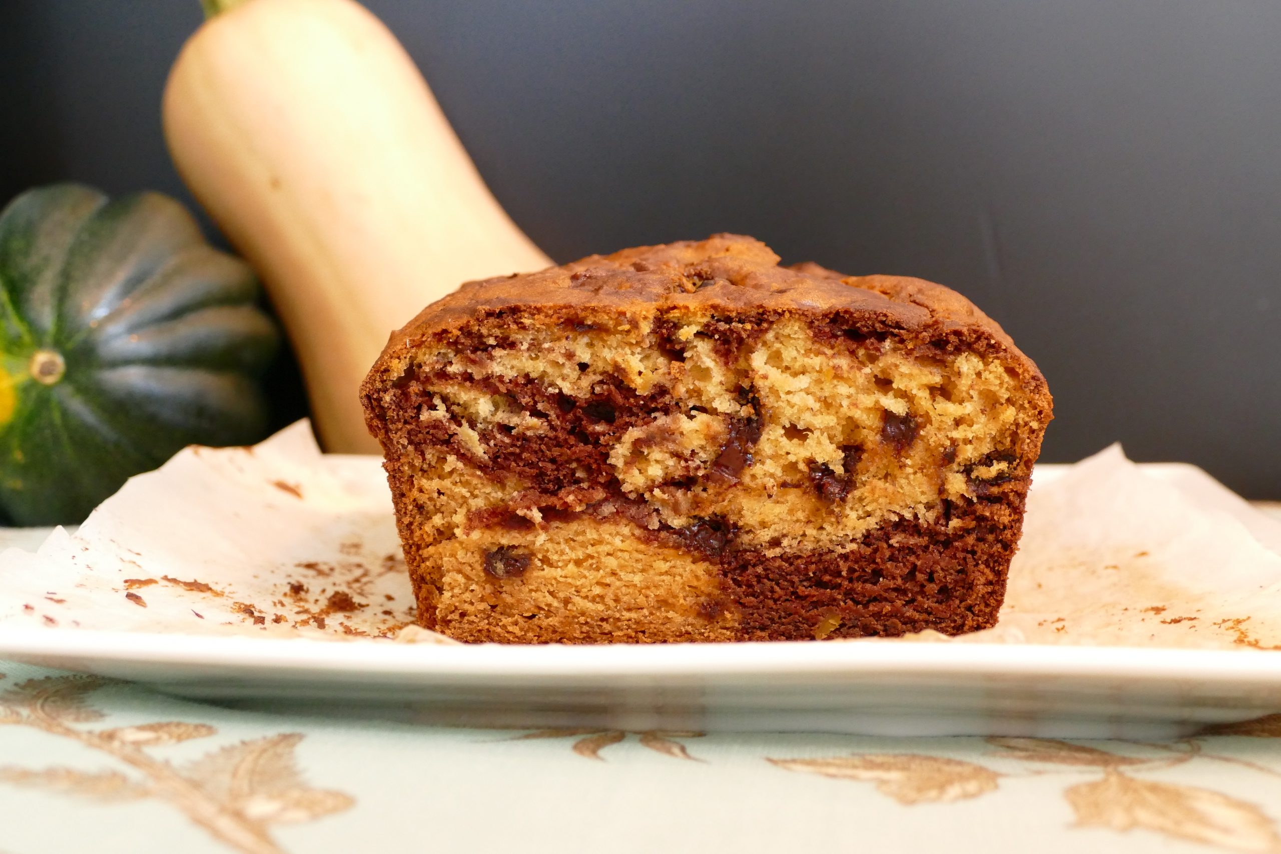 Pain (cake) marbré à la courge et au chocolat noir – UNE MÈRE POULE UN ...
